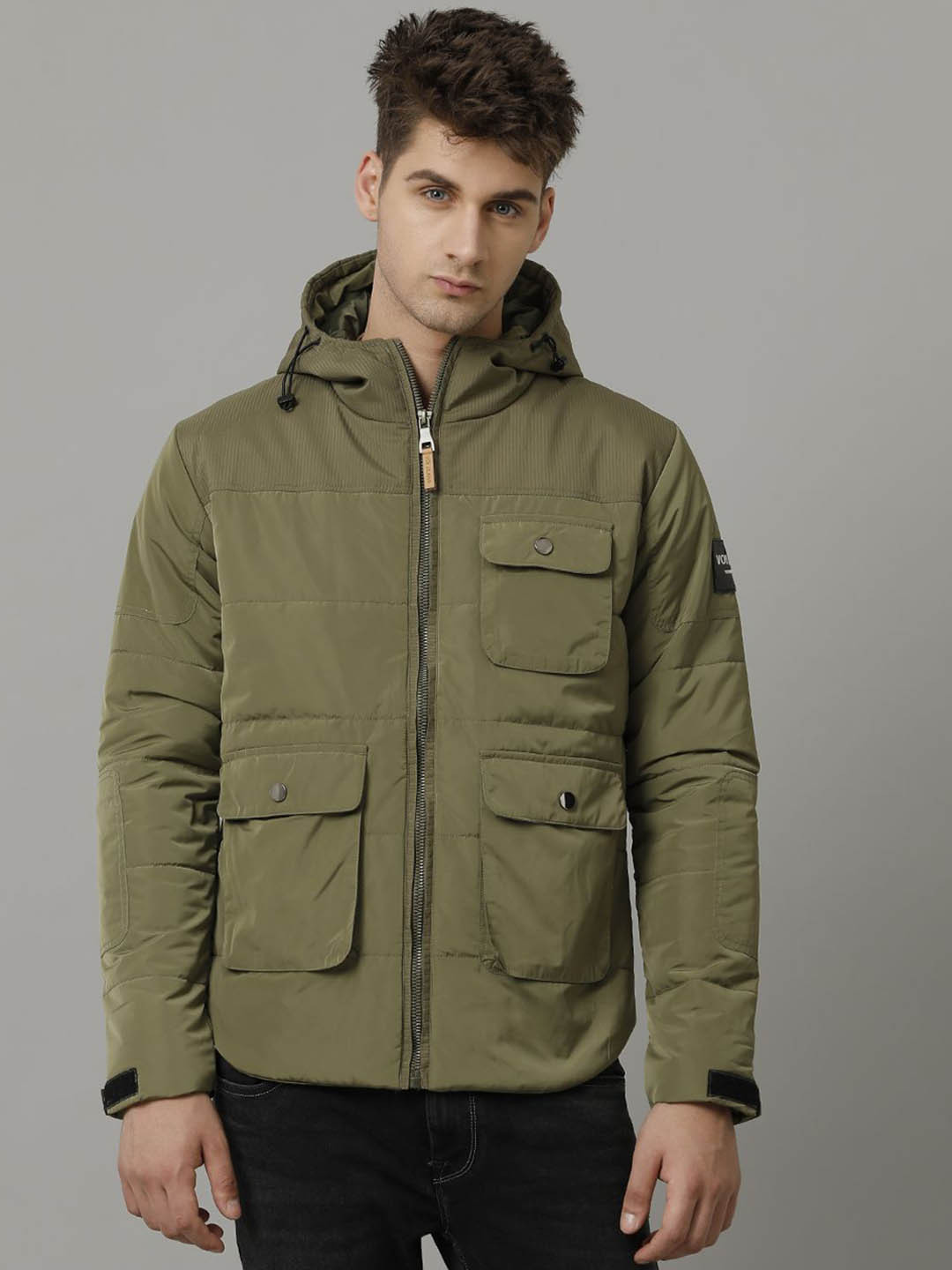 Buy Voi Jeans Men Polyester Lightweight Padded Jacket - Jackets for Men ...
