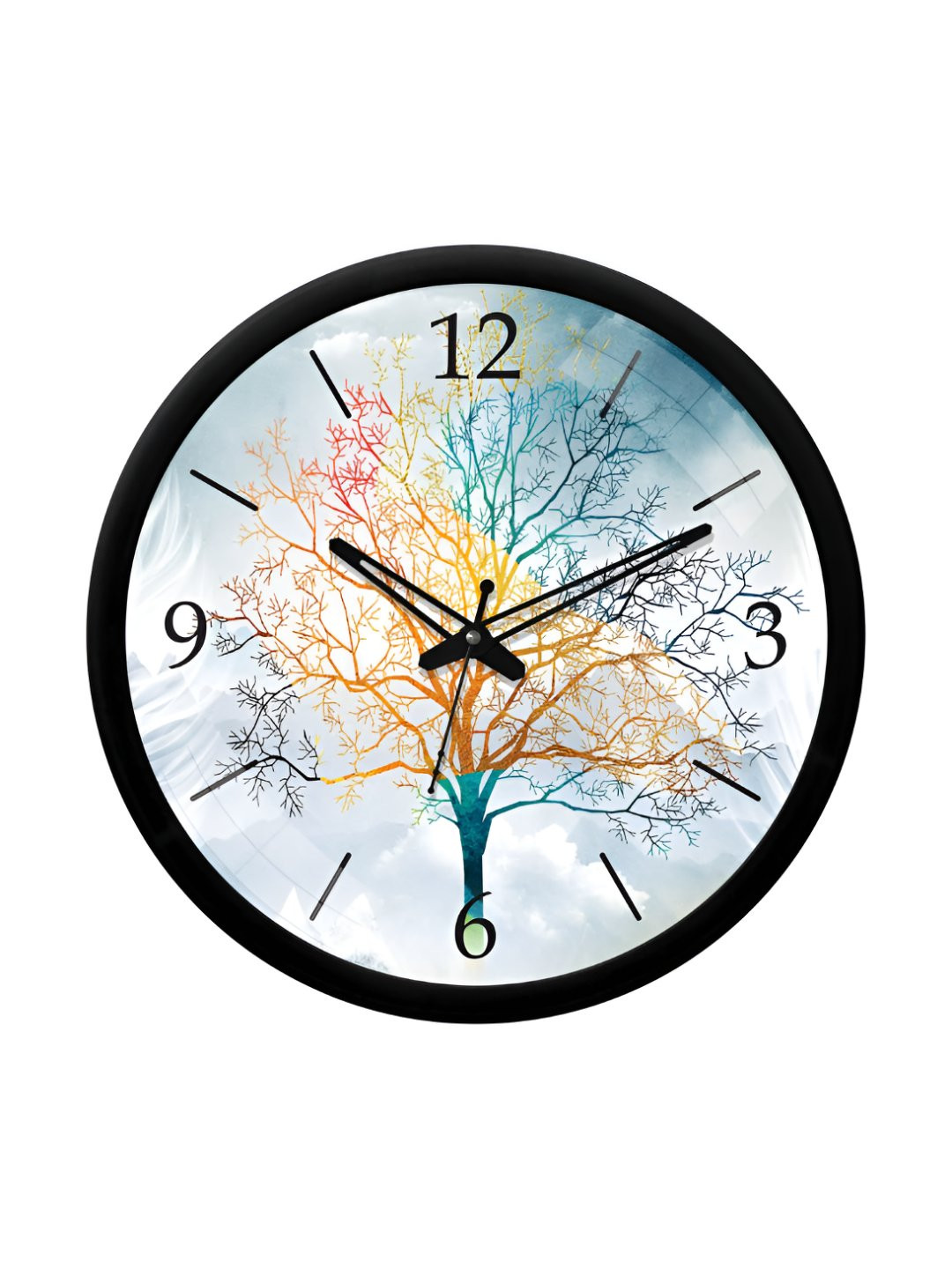 Buy RANDOM Printed Round Shaped Sweep Silent Movement Contemporary Wall ...