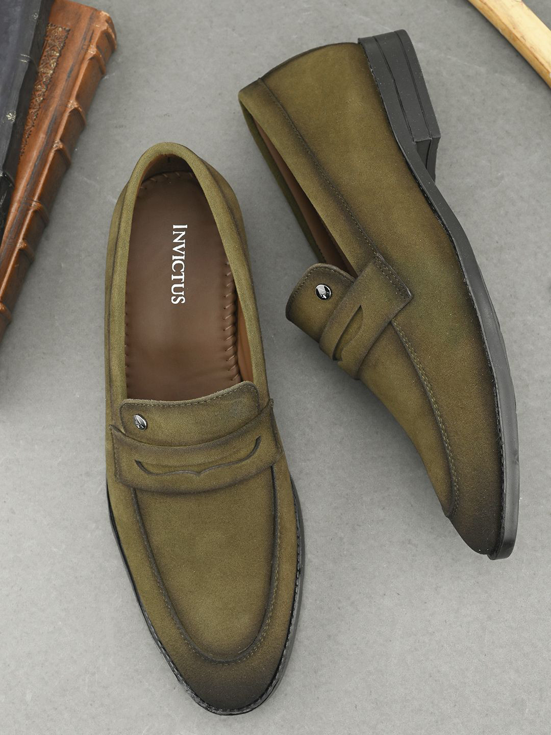 Buy INVICTUS Men Textured Formal Loafers - Formal Shoes for Men ...
