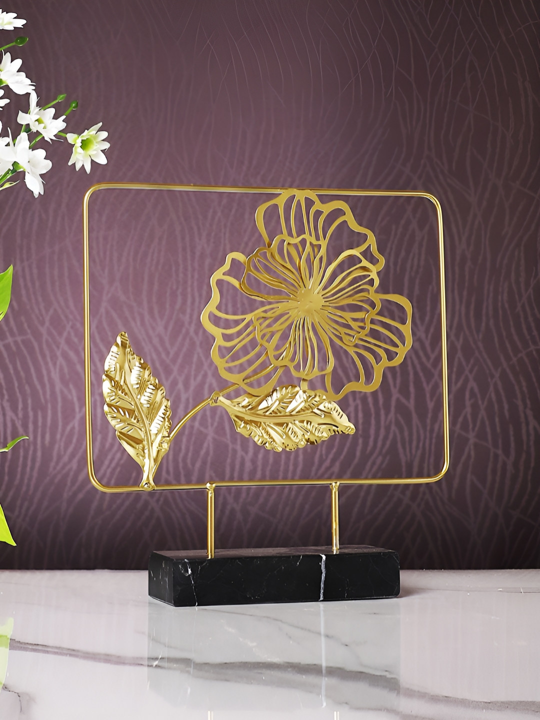 Buy TAYHAA Gold Toned Metal Figurine Showpiece - Showpieces for Unisex ...