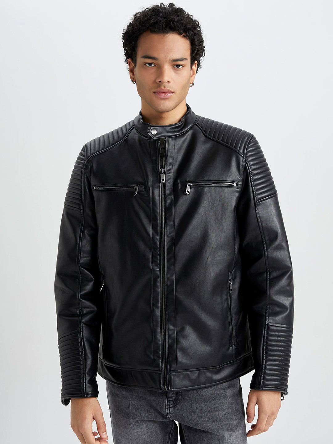 Buy DeFacto Men Biker Jacket - Jackets for Men 31036005 | Myntra