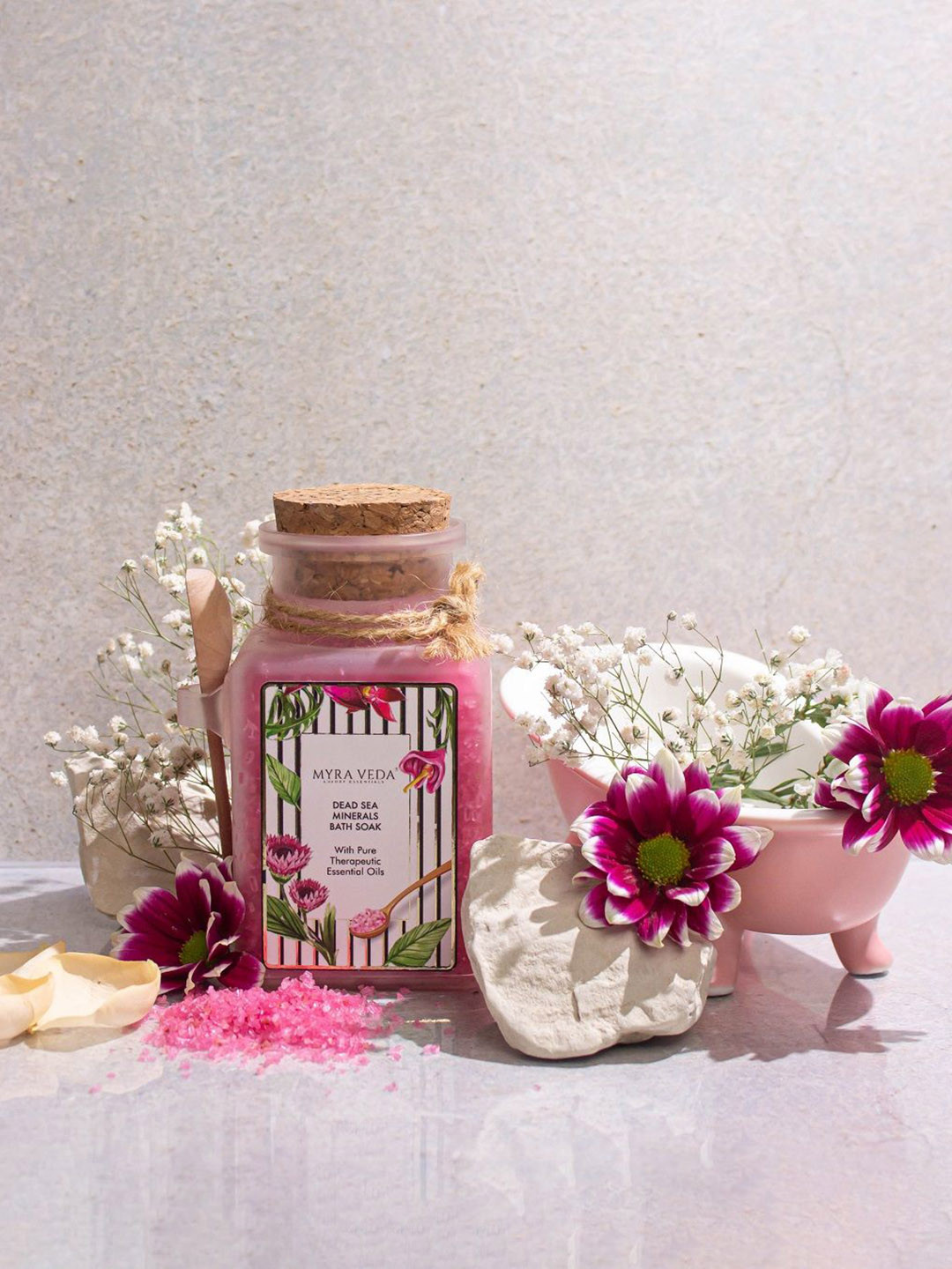 Buy MYRA VEDA Dead Sea Minerals Bath Soak 300g - Bath Salt And Bubble ...