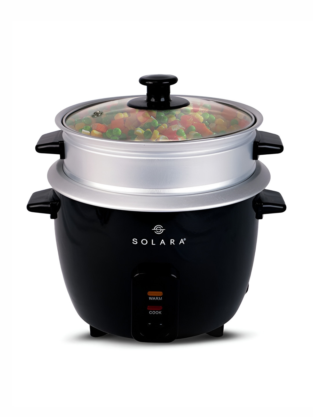 Buy Solara OneTouch Black 400W Automatic Electric Rice Cooker With Food ...