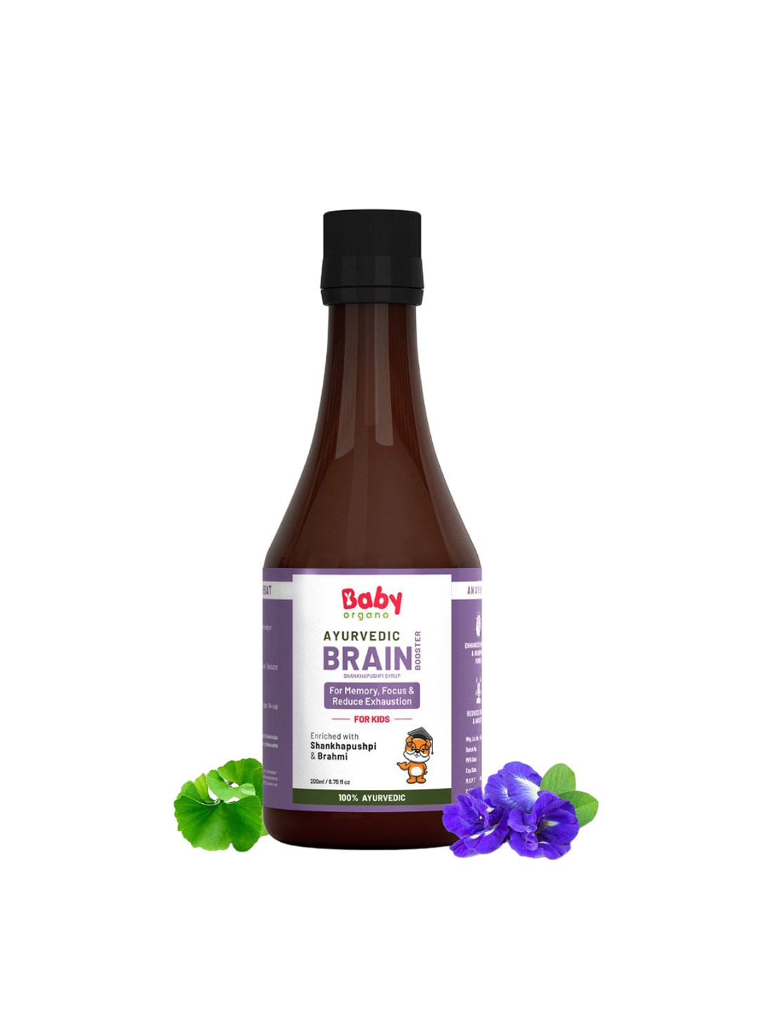 Buy BABYORGANO Ayurvedic Brain Booster Syrup With Shankha Pushpi ...