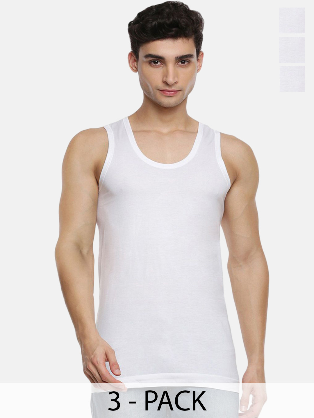 Buy Ramraj Pack Of 3 Men Cotton Innerwear Vests - Innerwear Vests for ...