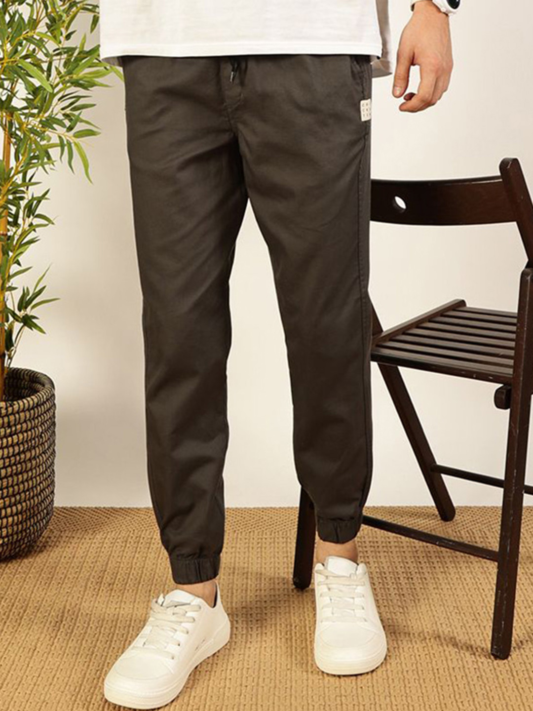 Buy Thomas Scott Men Classic Regular Fit Joggers Trousers - Trousers ...