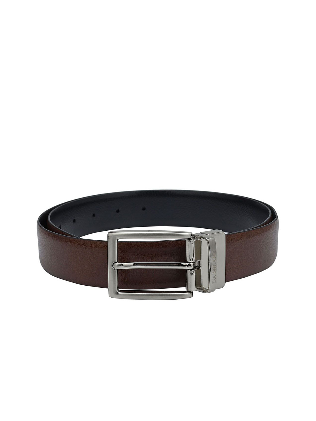 Buy Da Milano Men Textured Leather Reversible Formal Belt - Belts for ...