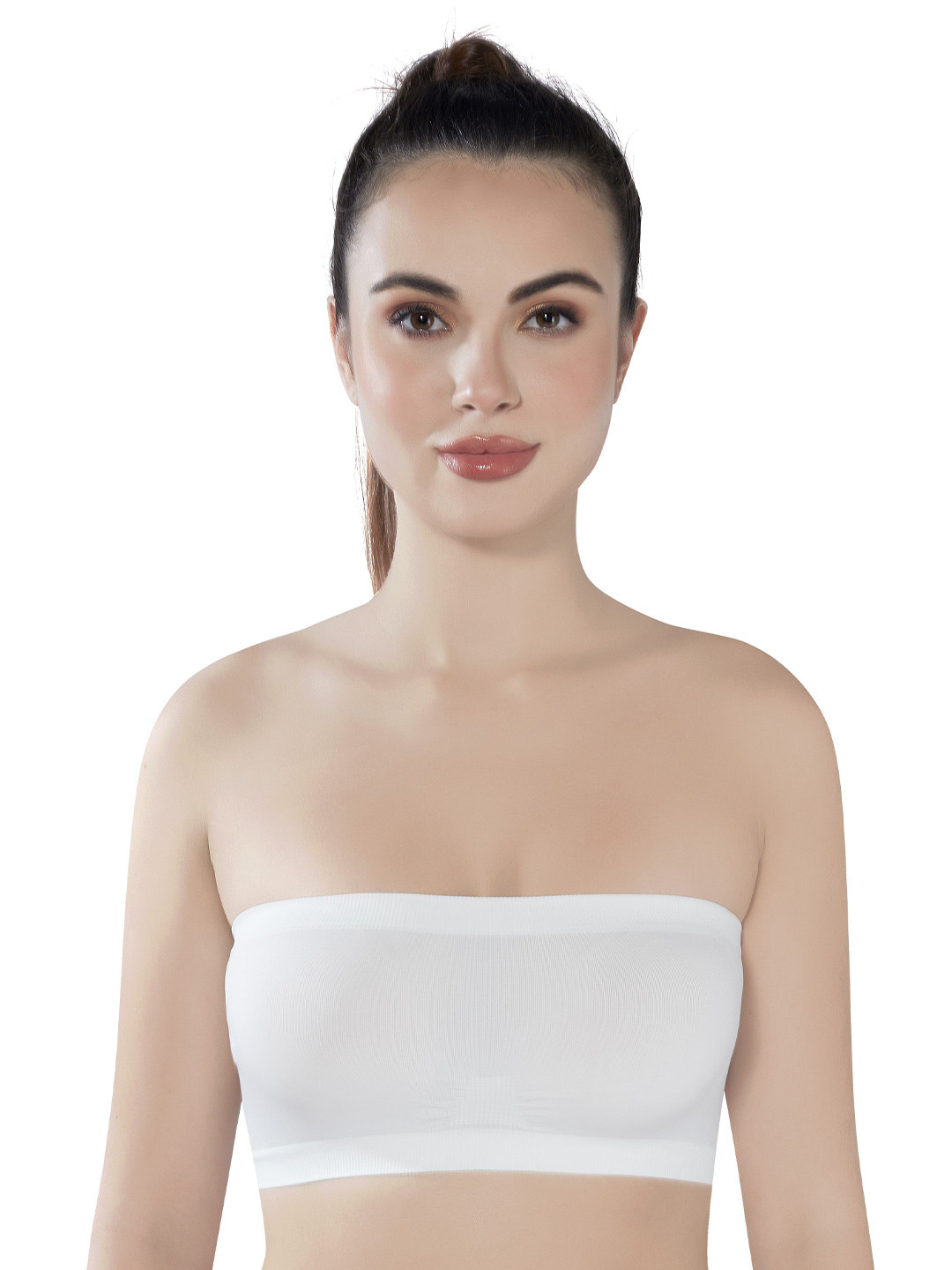 Buy PLUMBURY Women Non Padded Seamless Bandeau Tube Bra - Bra for Women ...
