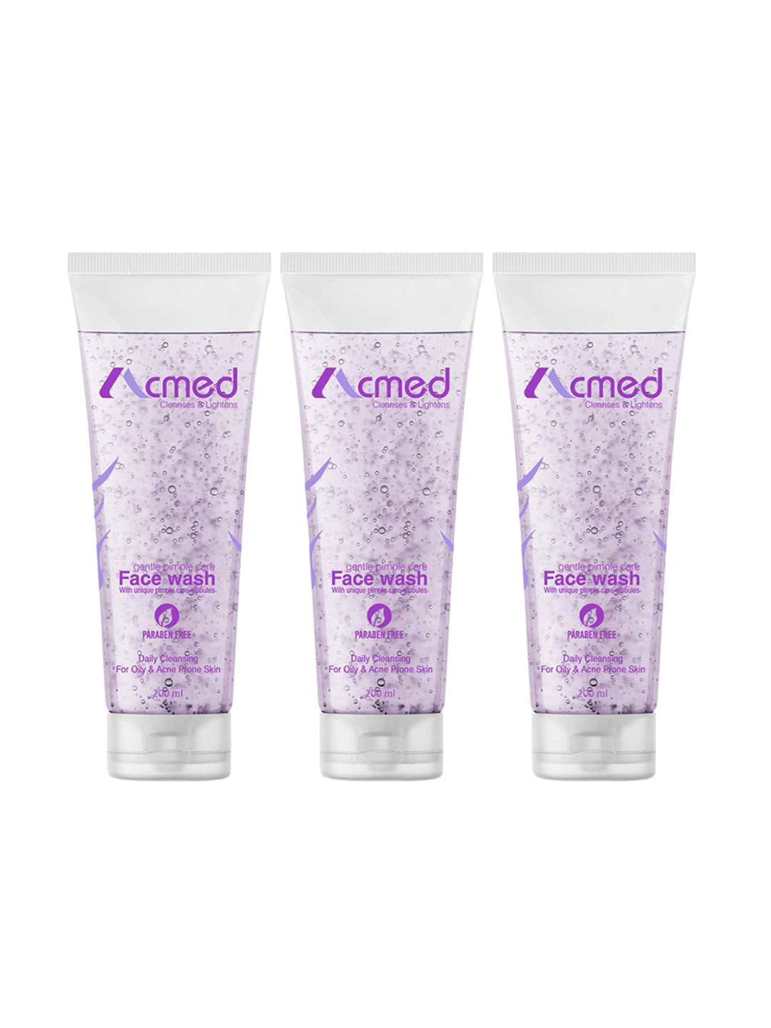 Buy ACMED Set Of 3 Gentle Pimple Care Face Wash 70 G Each - Face Wash ...