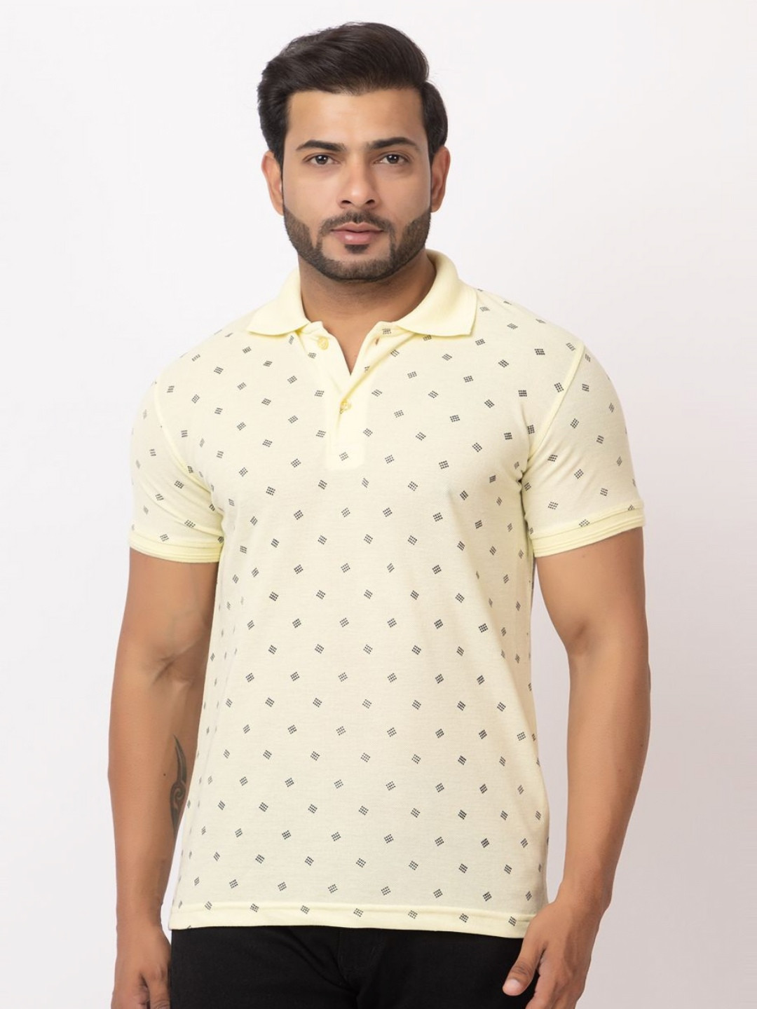 Buy GEE 5 Men Polka Dots Printed Polo Collar Cotton T Shirt - Tshirts for Men 31104981 | Myntra
