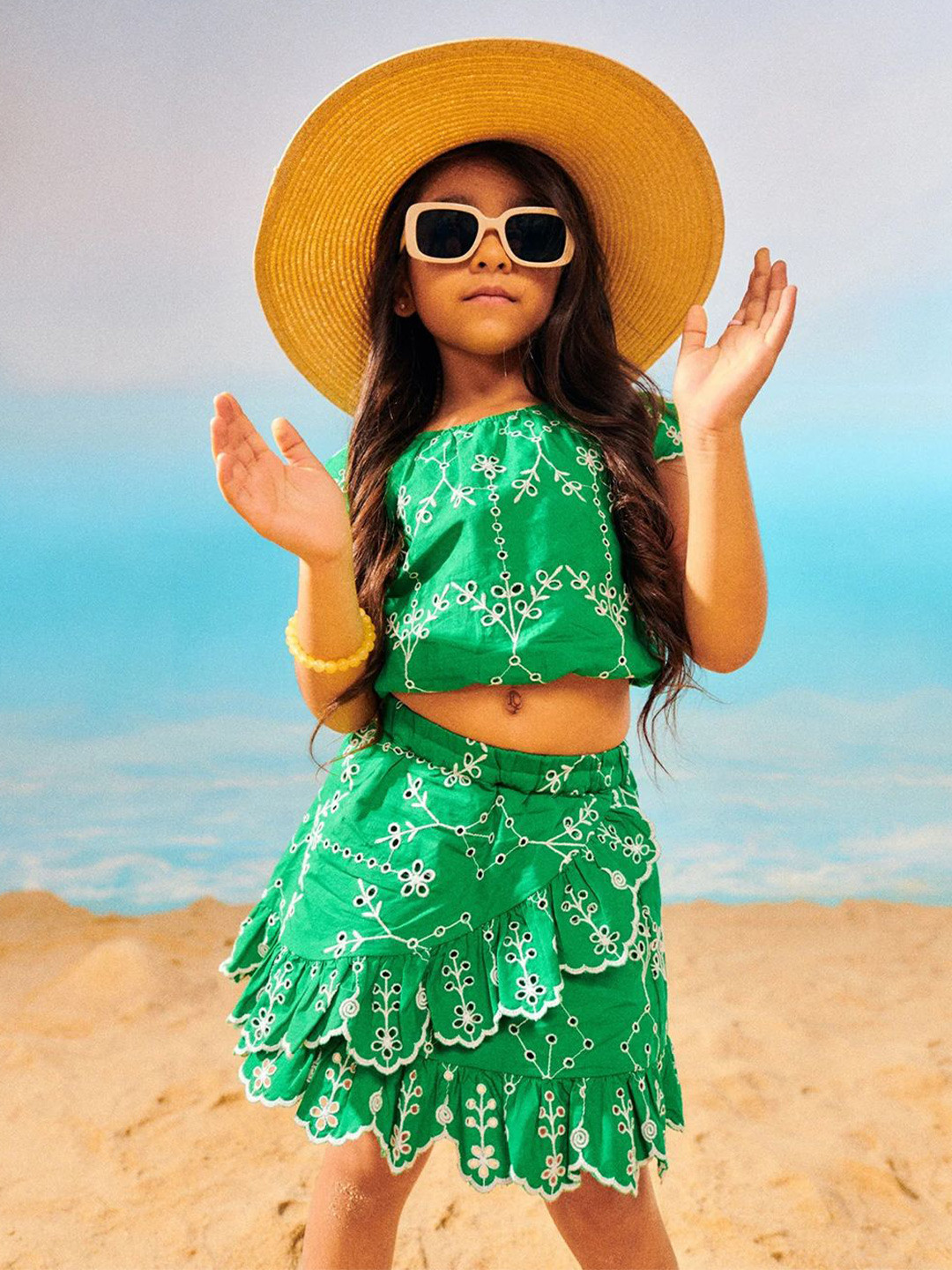 Buy Somersault Girls Printed Top With Skirt - Clothing Set for Girls ...