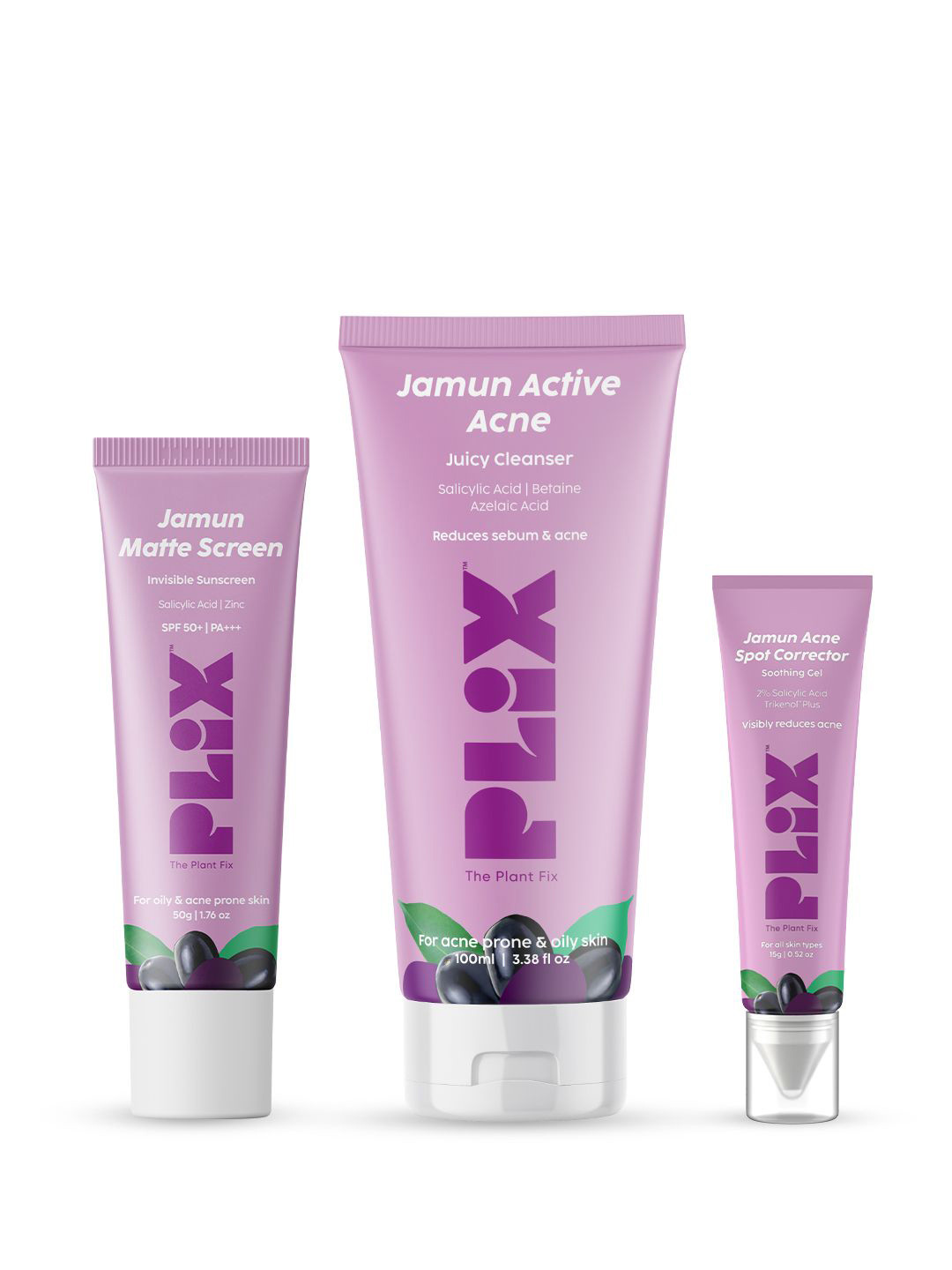 Buy PLIX THE PLANT FIX Jamun Matte Sunscreen 50 G Active Acne 100 Ml ...