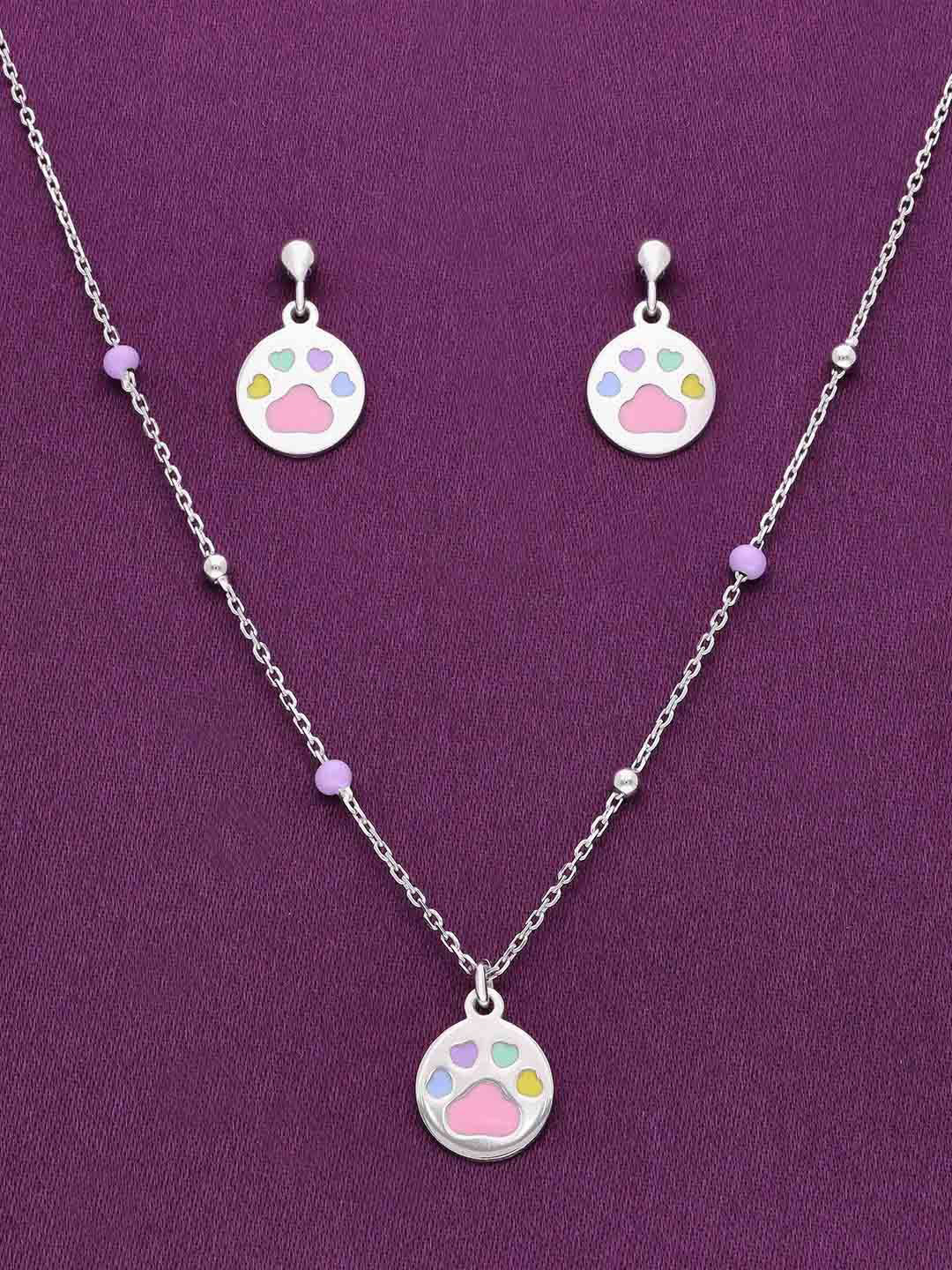 Buy KAI JEWEL Girls 925 Sterling Silver Rhodium Plated Beaded Jewellery ...