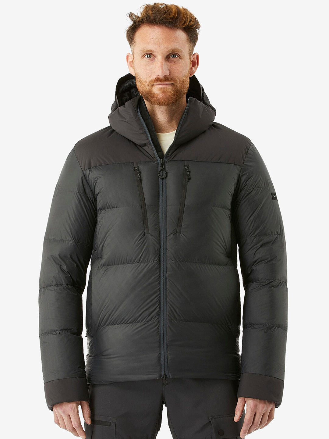 Buy FORCLAZ By Decathlon Men Solid Black Upto 20 Degrees Hooded Down ...