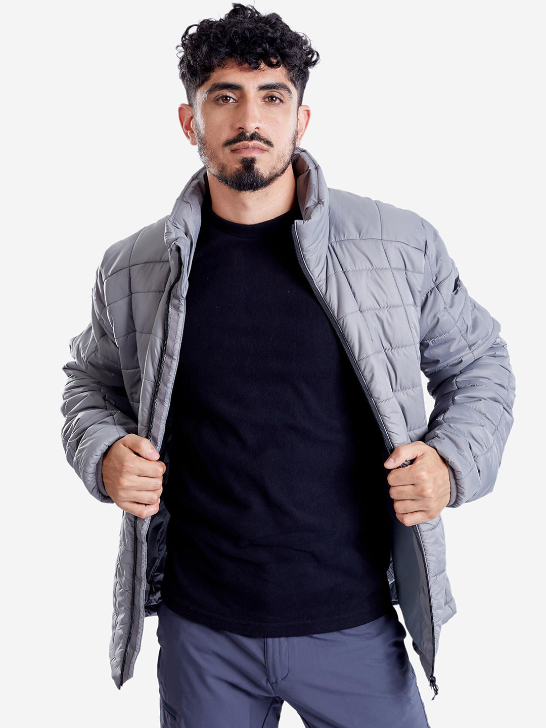 Buy FORCLAZ By Decathlon Men Solid Grey Upto 5 Degrees Non Hooded ...