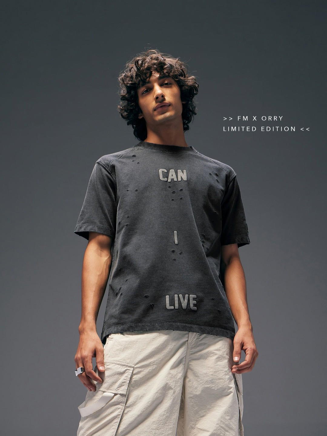 Buy Flying Machine Men Orry X Relaxed Distressed T Shirt - Tshirts for ...