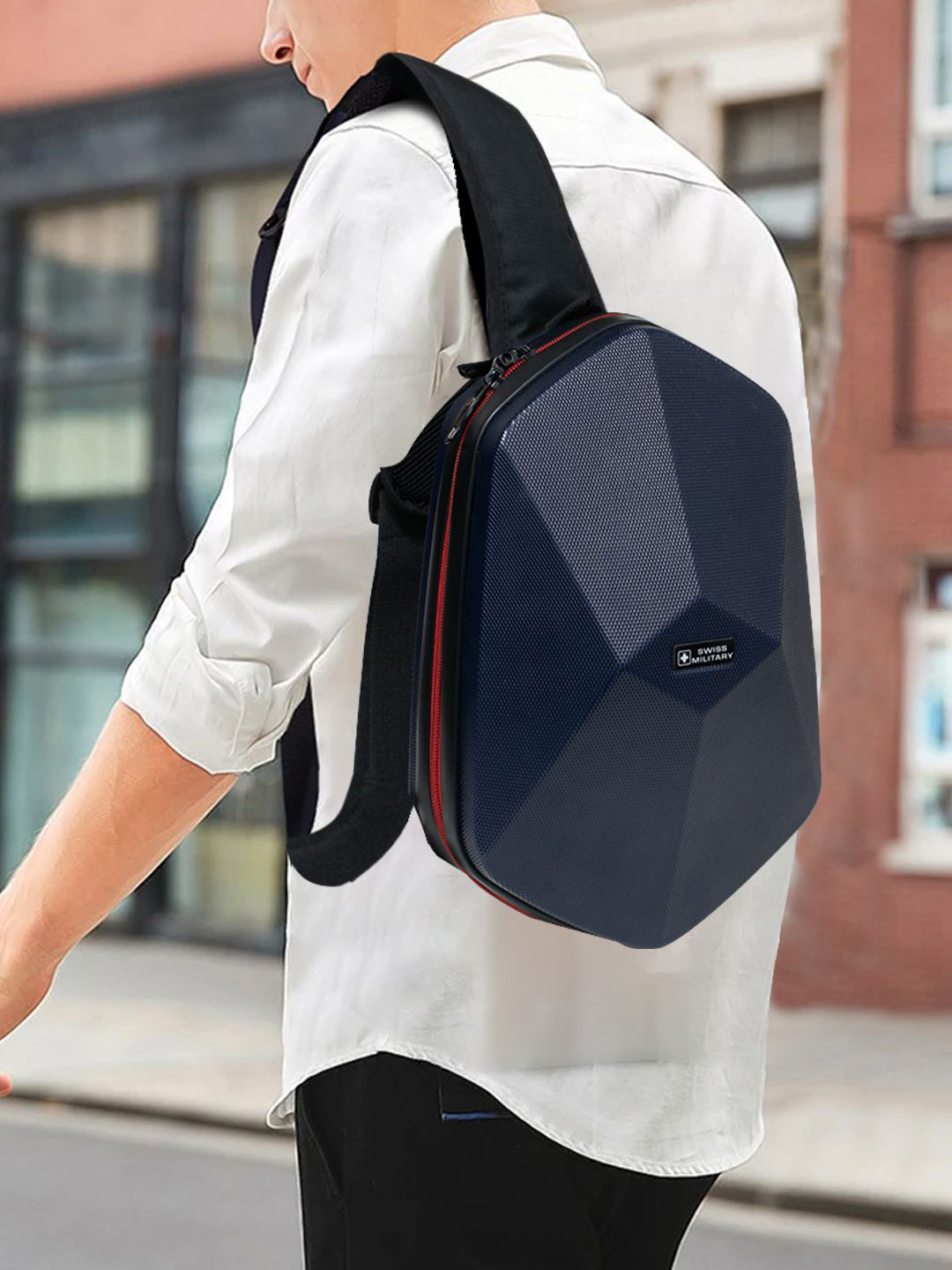 Buy SWISS MILITARY Unisex Textured Cross Body Backpacks - Backpacks for ...