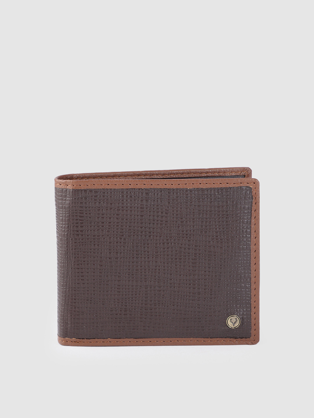 Buy Allen Solly Men Animal Textured Leather Two Fold Wallet - Wallets ...