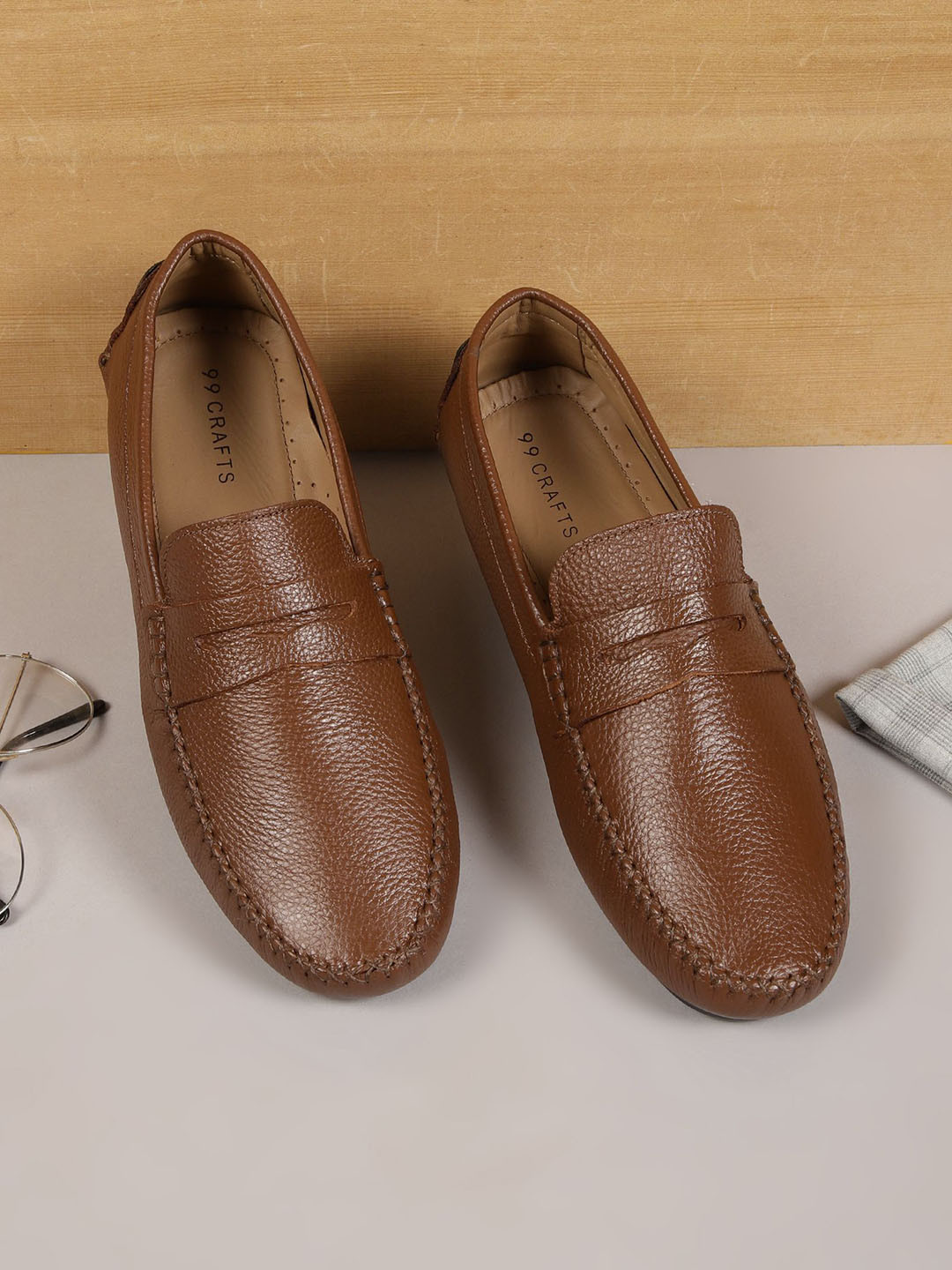 Buy 99CRAFTS Men Leather Formal Loafers - Formal Shoes for Men 31108824 ...