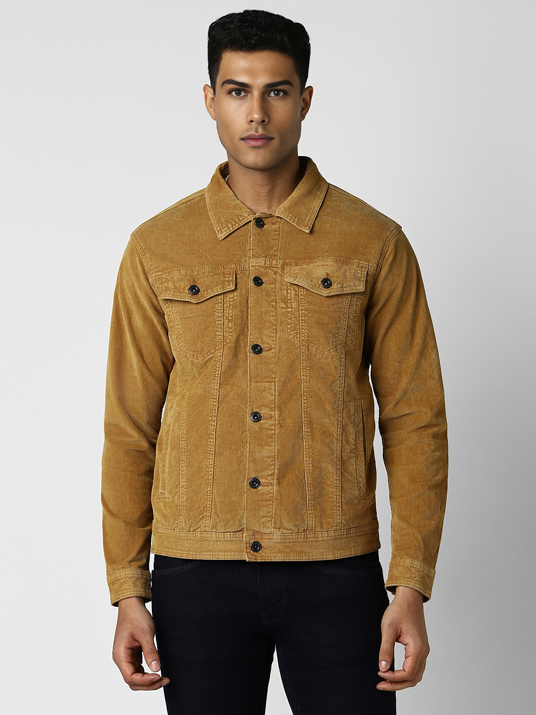 Buy VAN HEUSEN DENIM LABS Men Cotton Solid Casual Jacket - Jackets for ...