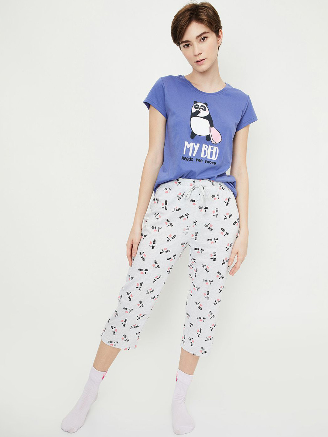 Buy Max Women Printed Capri Set - Night Suits for Women 31120849 | Myntra
