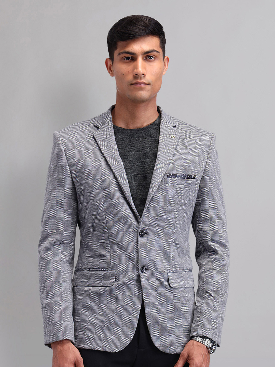 Buy AD By Arvind Tailored Fit Single Breasted Blazer - Blazers for Men ...