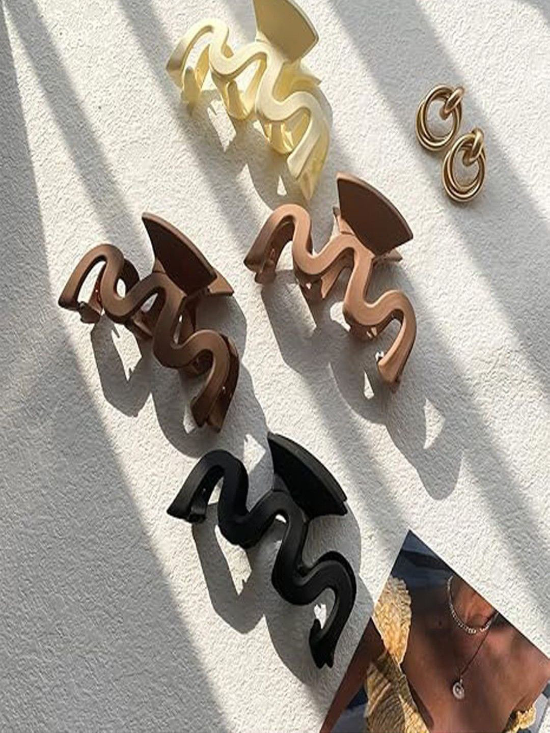 Buy Krelin Women Set Of 4 Large Matte Hair Claw Clips - Hair Accessory ...