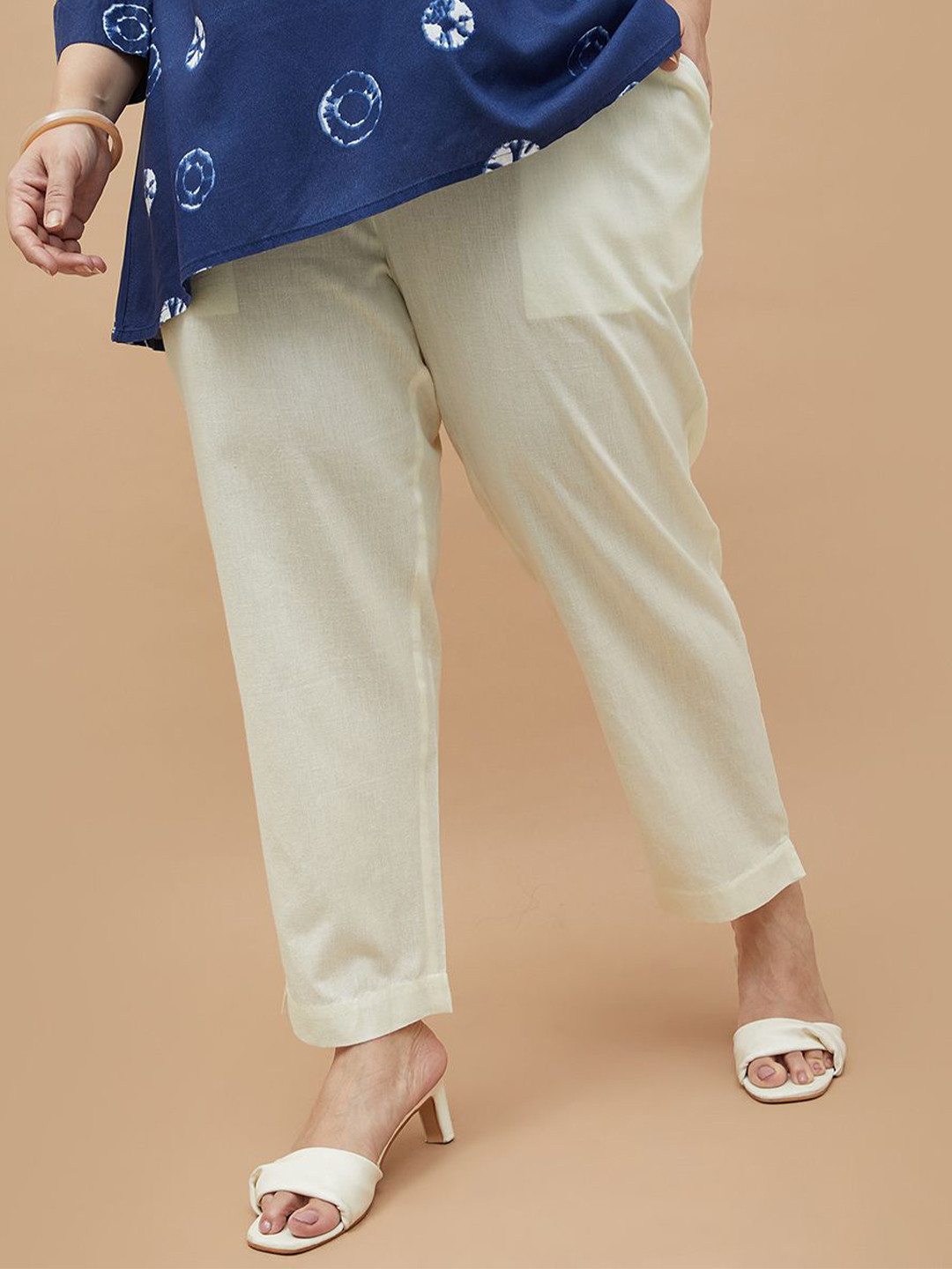 Buy Moiree By Lifestyle Plus Size Women Straight Fit Palazzos ...