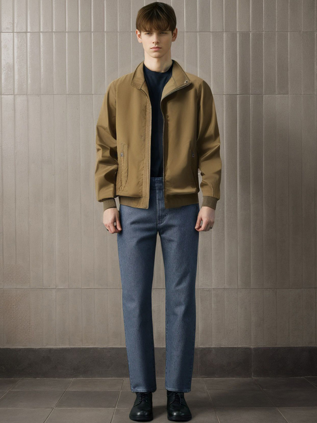 Buy StyleCast X Revolte Men Solid Stand Collar Tailored Jacket ...