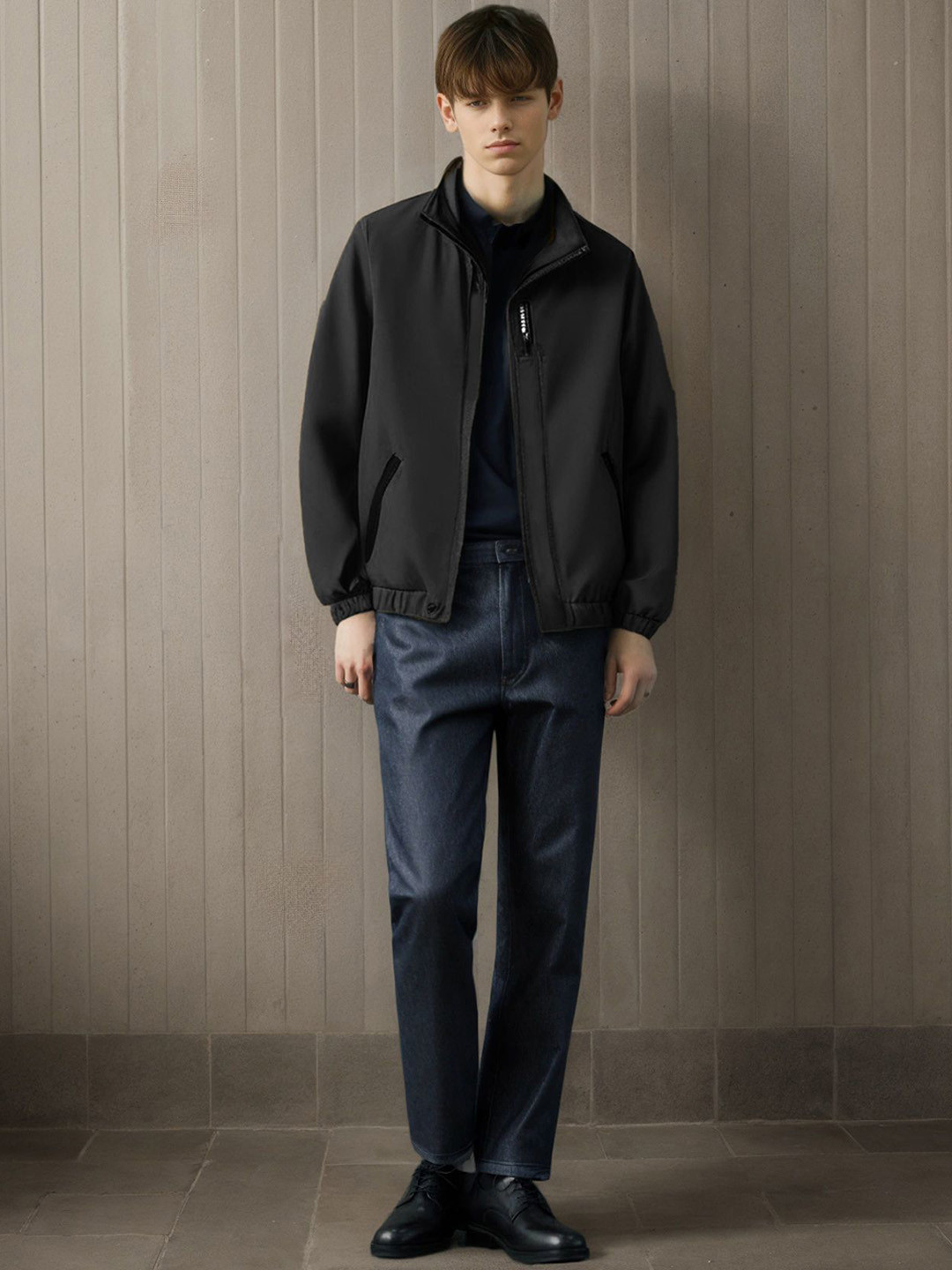 Buy StyleCast X Revolte Men Mock Collar Solid Casual Tailored Jacket ...