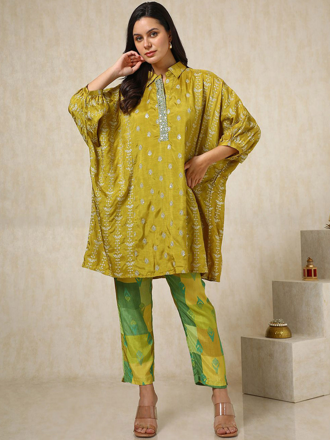 Buy Soch Embroidered Sequinned Top & Trousers With Inner Top - Co Ords ...