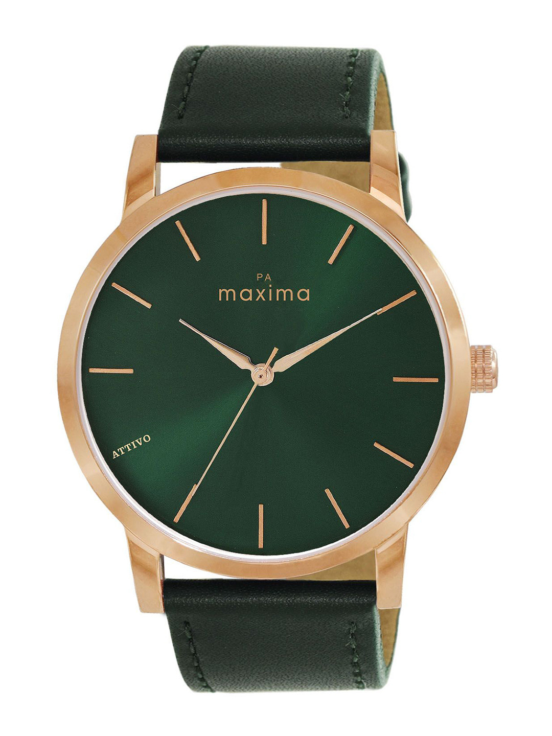 Buy Maxima Men Dial & Leather Straps Analogue Watch 68482LMGR - Watches ...