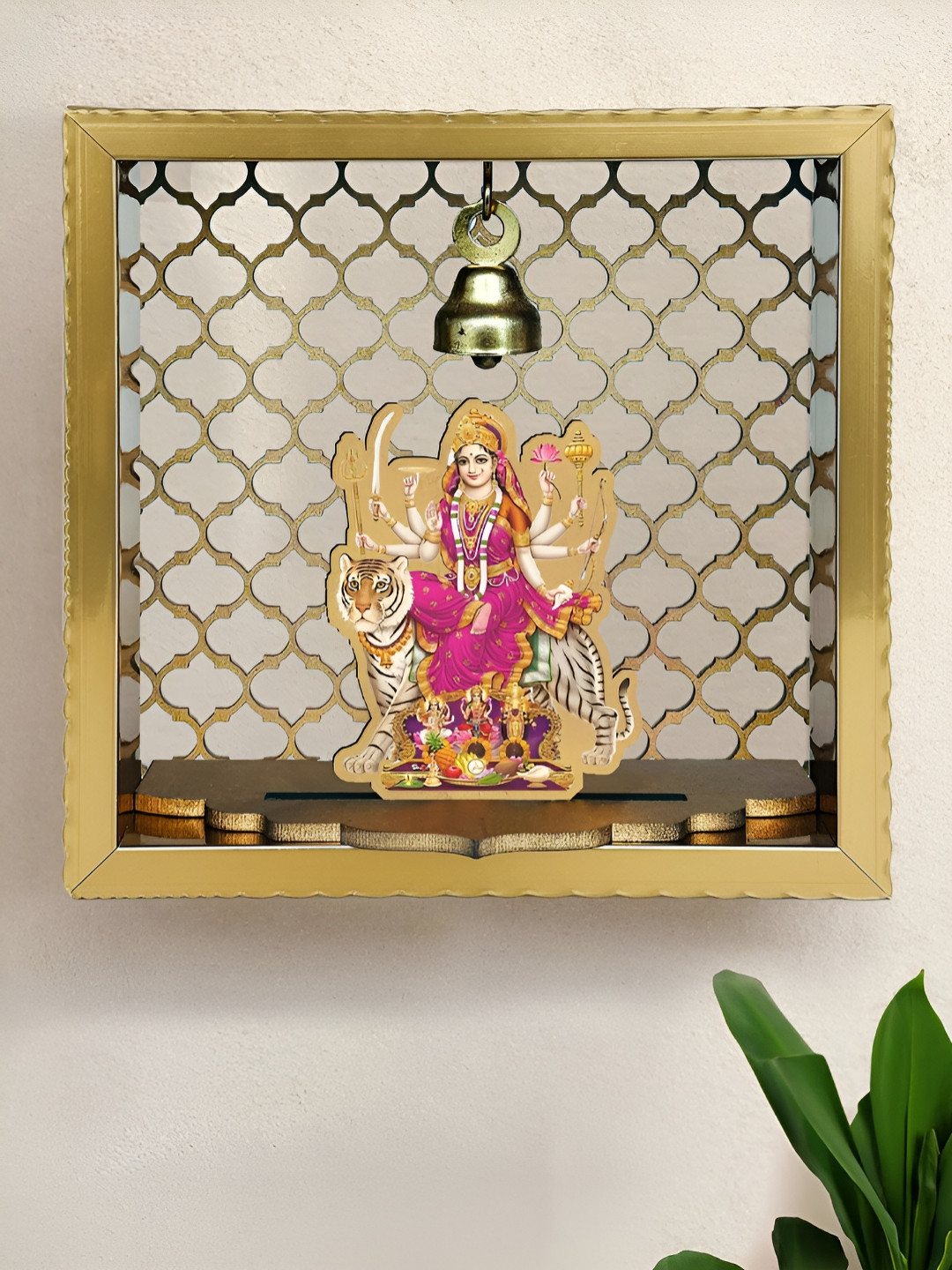 Buy Art Street Sherawali Ma Small Pooja Mandir - Home Temple for Unisex ...