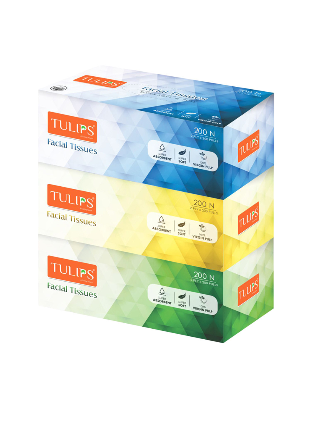 Buy TULIPS Set Of 3 Facial Tissues 200 Pulls Each - Facial Wipes And ...