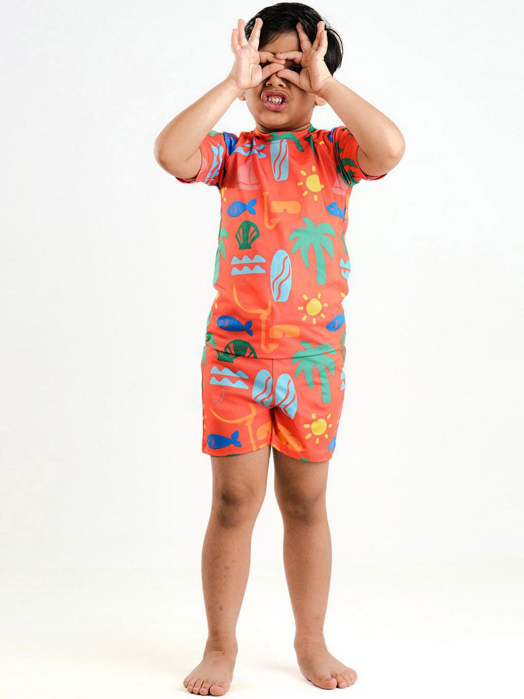 Buy Somersault Boys Tropical Printed Two Piece Swimsuit - Swimwear for ...