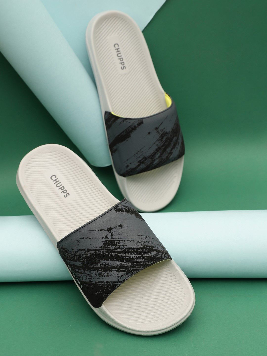 Buy CHUPPS Men Printed Sliders - Flip Flops for Men 31175382 | Myntra