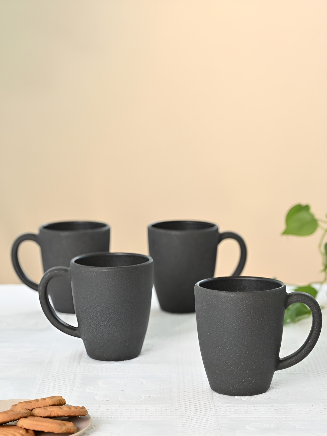 Buy Eha Black 4 Pieces Microwave Safe Coffee Mug 300ML - Cups And Mugs ...
