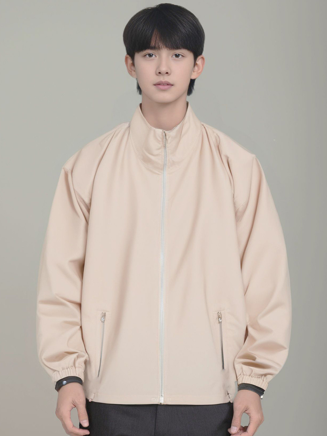 Buy StyleCast X Revolte Men Mock Collar Solid Casual Tailored Jacket ...