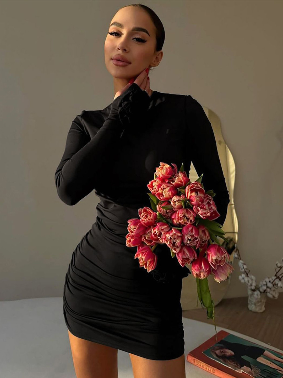 Buy StyleCast X Revolte Solid Bodycon Mini Dress - Dresses for Women ...