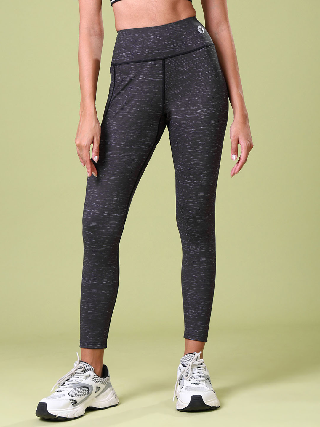 Buy Technosport Women Printed Slim Fit Rapid Dry Sports Tights With ...