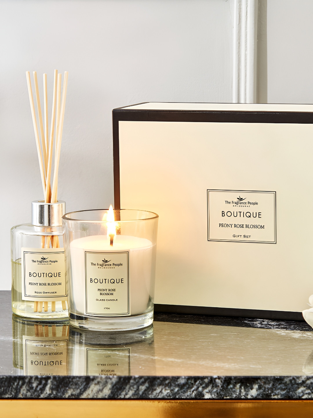 Buy Home Centre White Boutique Peony Blush Blossom Fragrance Gift Set ...