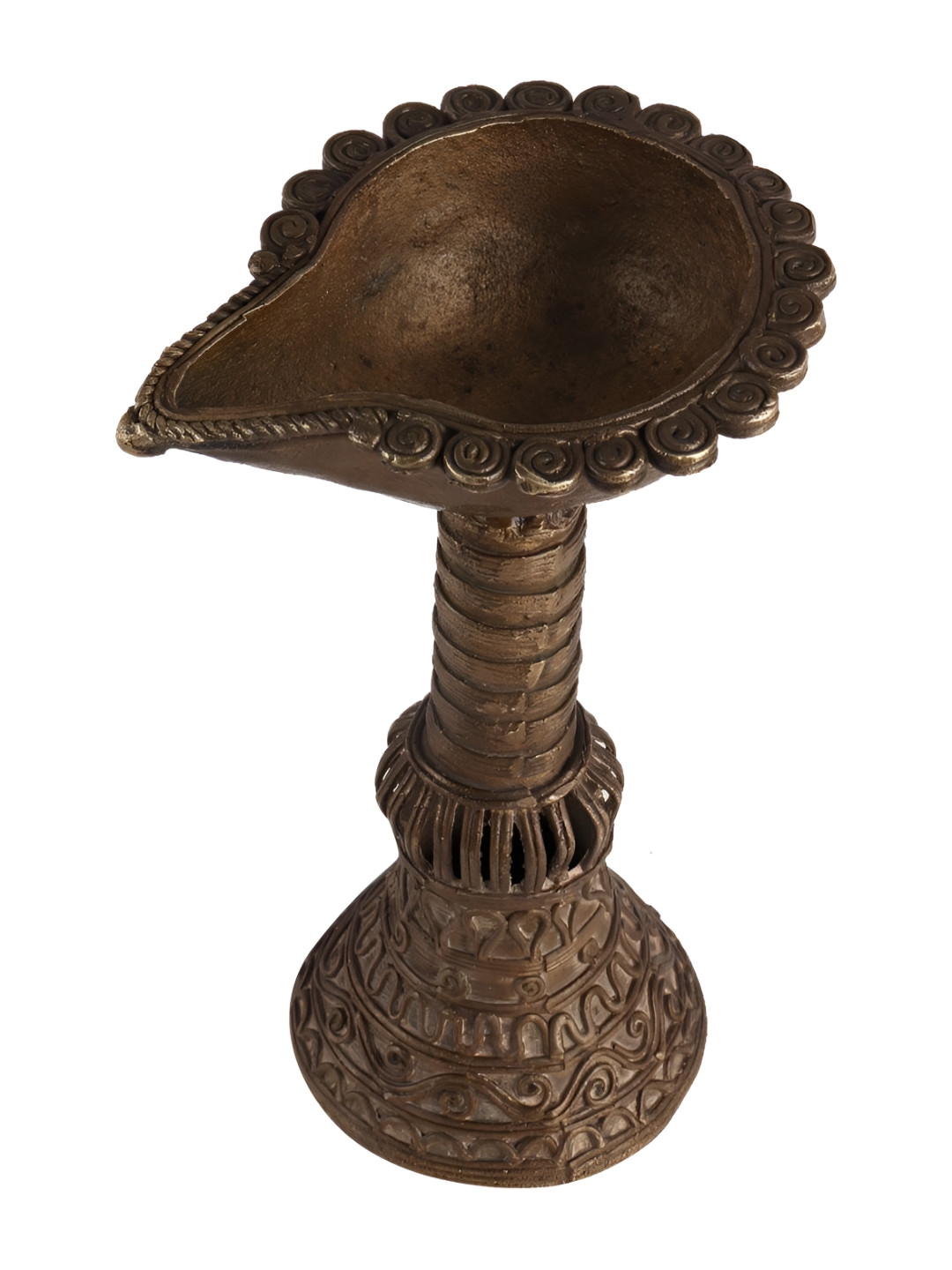 Buy Indianshelf Bronze Toned Textured Brass Diya Pooja Essentials ...