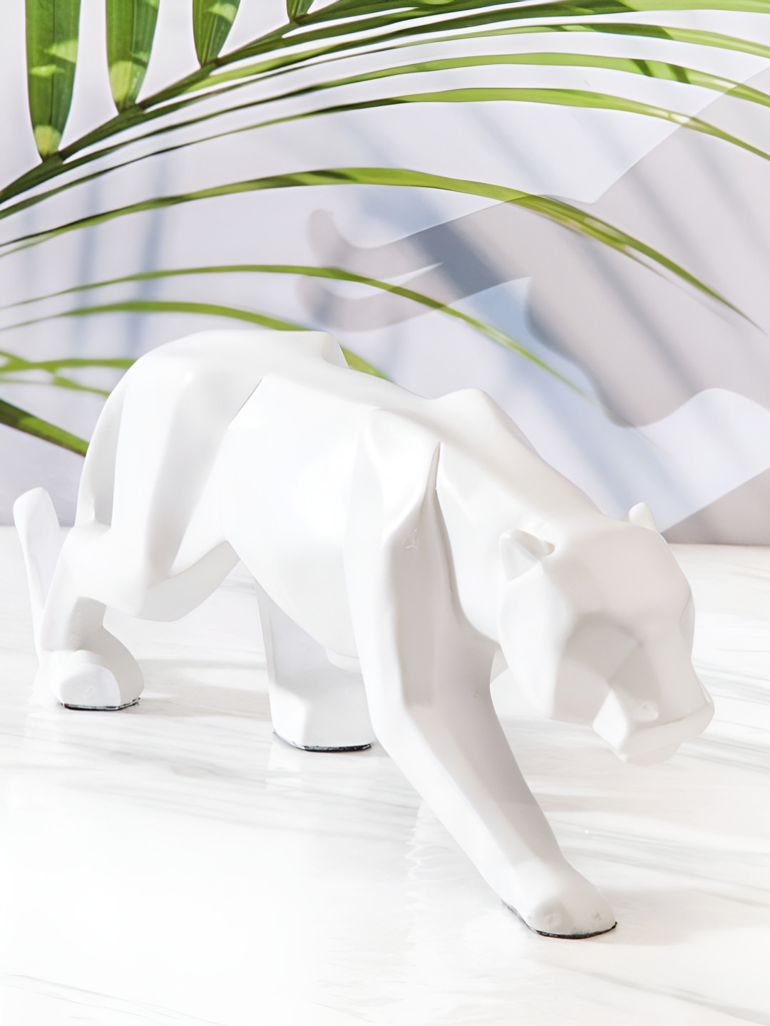 Buy SMOKEY COCKTAIL White Panther Birds And Animals Figurine Showpiece ...