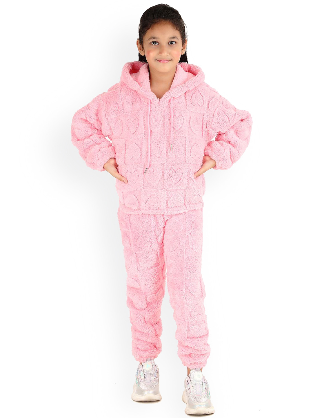 Buy SMSHOPMORE Girls Mid Rise Tracksuits Super Soft Fur Fabric With ...