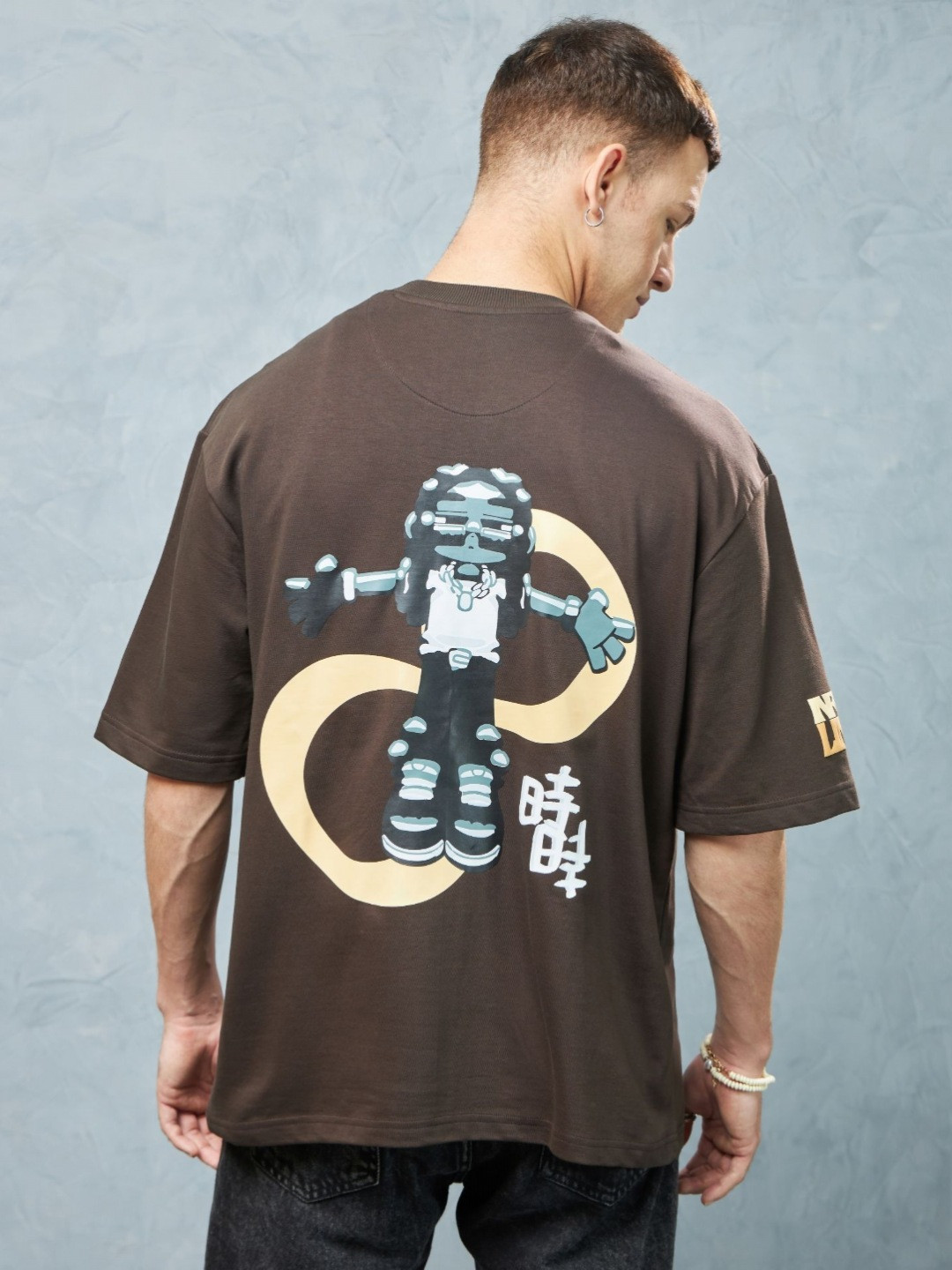 Buy Weezy Men Cotton Round Neck Half Sleeve Graphic Puff Printed ...