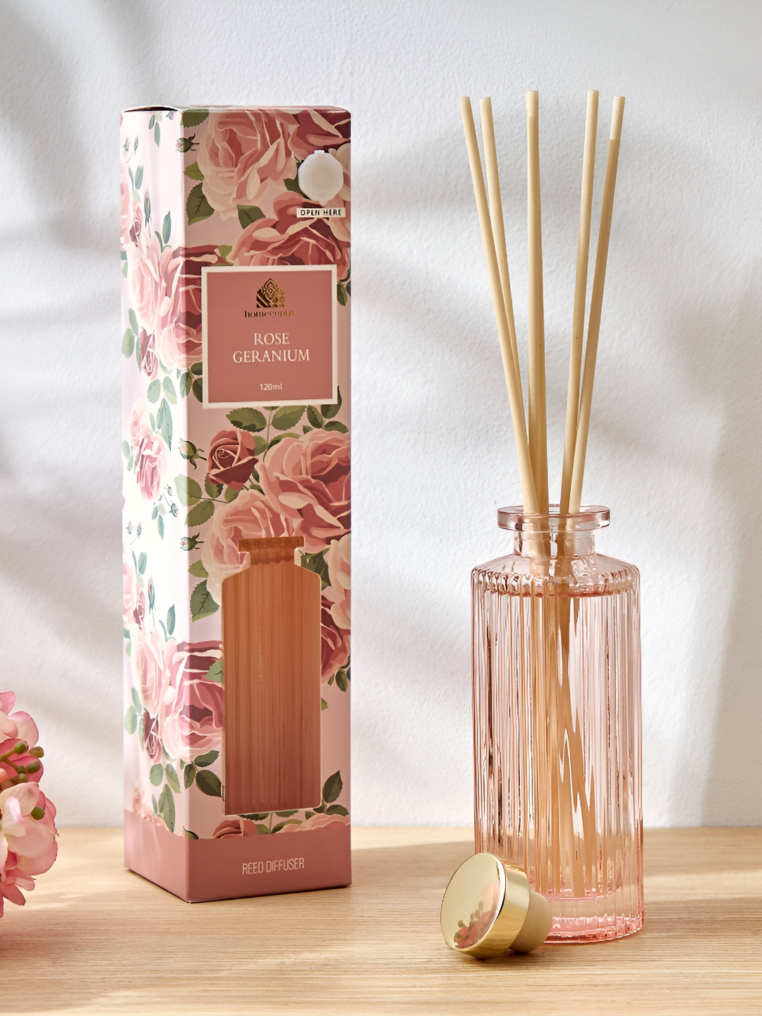 Buy Home Centre Pink Utopia Rose Geranium Reed Diffuser 120 Ml - Aroma ...