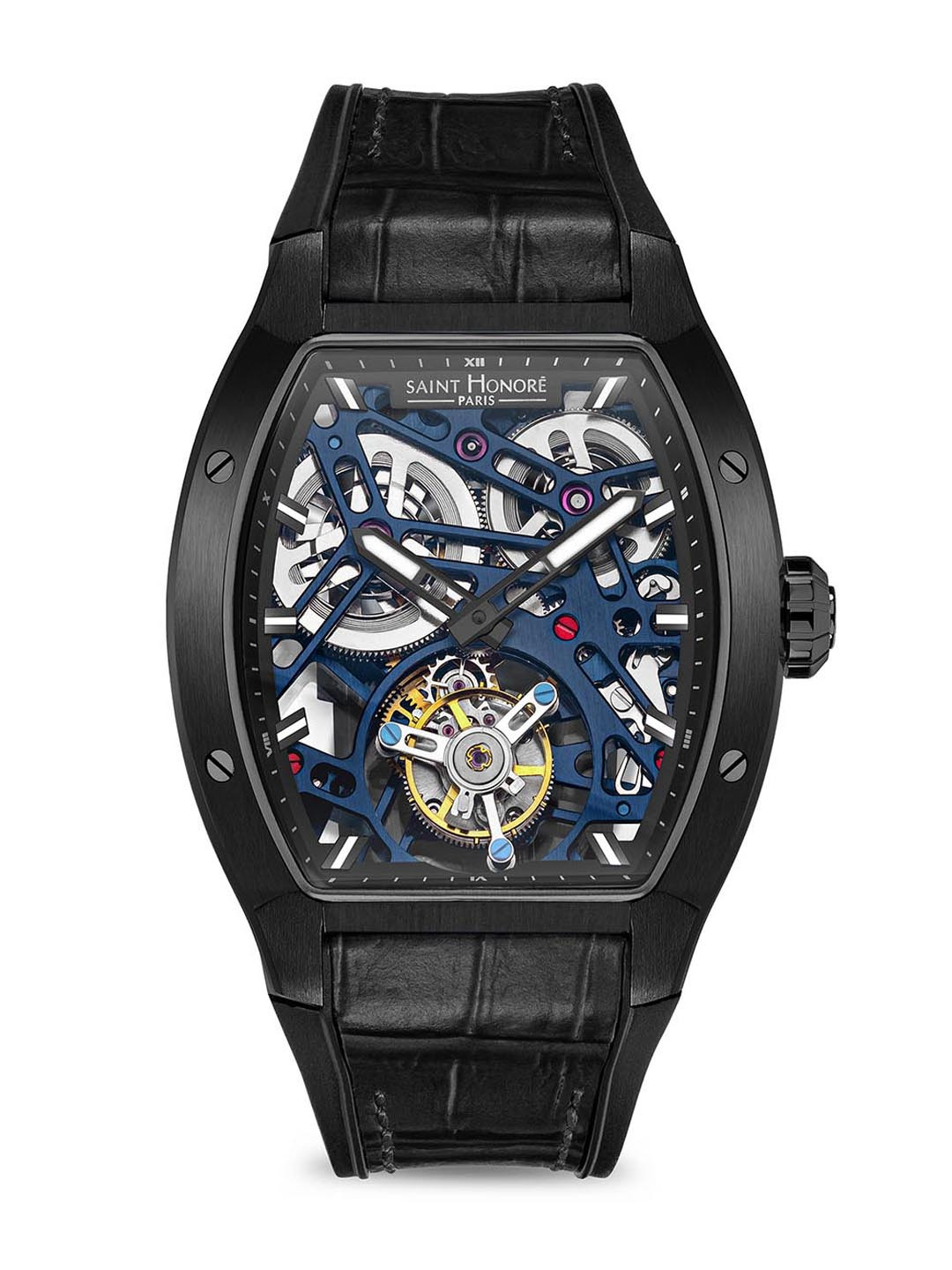 Buy SAINT HONORE PARIS Men Monceau Tourbillon Blue Round Watch MC891201 ...