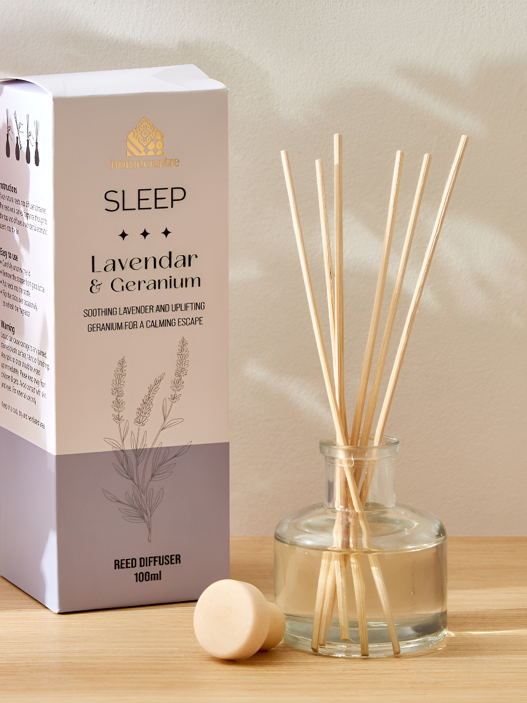 Buy Home Centre White & Purple Unwind Aroma Oil Reed Diffuser 100 Ml ...