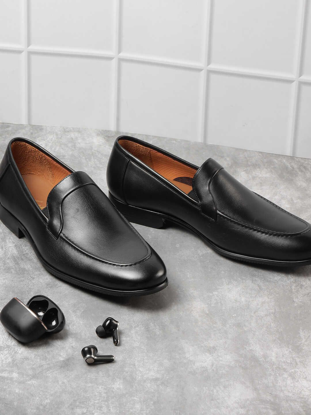 Buy DAVINCHI Men Leather Formal Slip Ons - Formal Shoes for Men ...