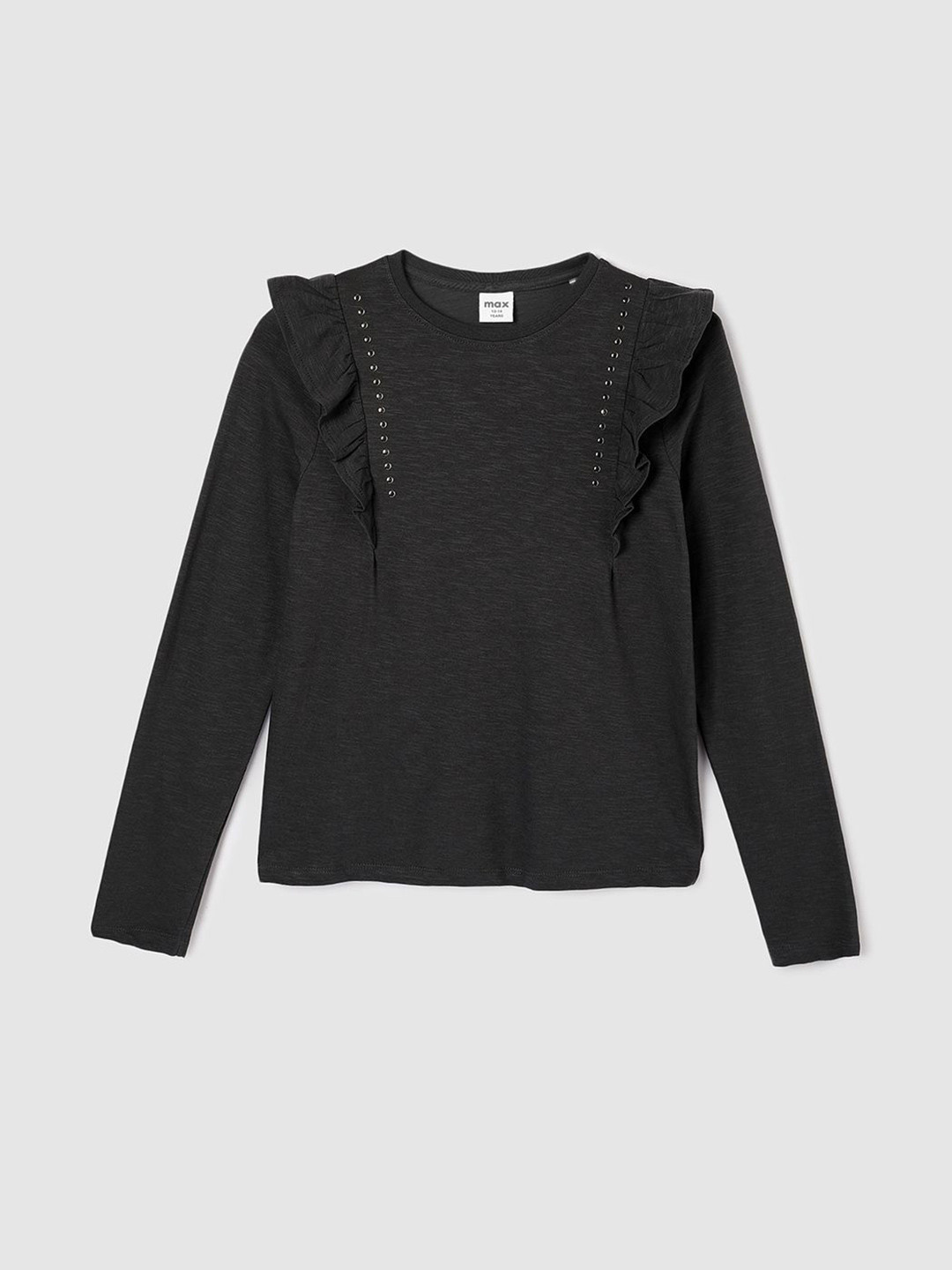Buy Max Girls Solid Round Neck Cotton Top - Tops for Girls 30828861 ...